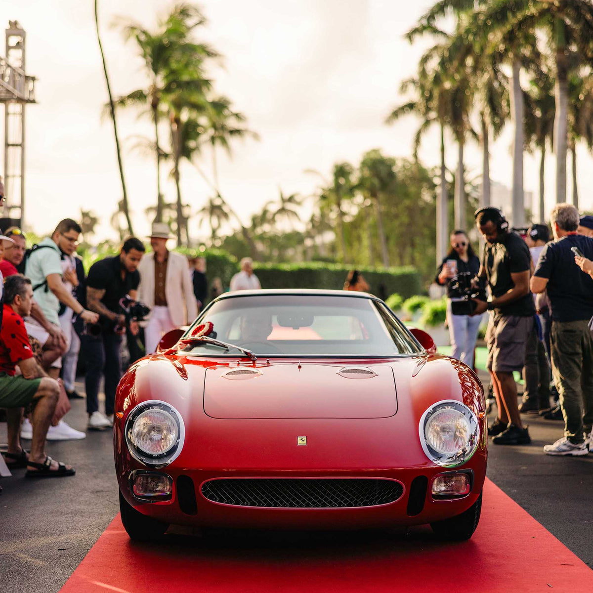 The Ferrari 250 LM, after its triumph at the Cavallino Classic, crowne
